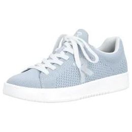 Plateausneaker Rieker SPORT, Herren, Gr. 45, hellblau, Textil, unifarben, Schuhe Plateausneaker, Slip-on Sneaker, Halbschuh, Freizeitsneaker mit aufgesetzter Schn&uuml;rung