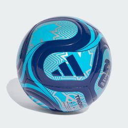 adidas Performance Ball 'FIFA Fussball-Weltmeisterschaft Trionda Club' Herren Gr&ouml;&szlig;e 4 neonblau / dunkelblau / silber