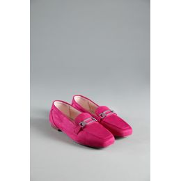 Loafer ANISTON SHOES, Damen, Gr. 36, pink, Textil, Veloursleder, Schuhe Loafer, Slipper, Schlupfschuh, Flat, Schmuckspange - NEUE KOLLEKTION, Topseller