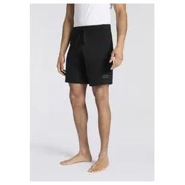 Shorts HUGO UNDERWEAR "SPRAY", Herren, Gr. M (50), N-Gr, schwarz 001, Jersey, Obermaterial: 100% Baumwolle, unifarben, kurz, Hosen Shorts, mit Tunnelzug