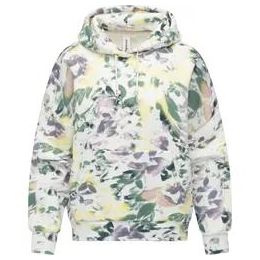 Kapuzenpullover Ragwear "Pirita Print", Damen, Gr. XS (34), mehrfarbig, Material: 70% Baumwolle, 30% Polyester, oversize h&uuml;ftbedeckend, hoch geschlossener Ausschnitt, &Auml;rmel ohne &Auml;rmelschlitz Rippb&uuml;ndchen, Pullover Kapuzenpullover, Hoodie mit verstellbarer Kapuze