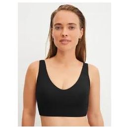 Bustier Calida "Natural Skin", Damen, Gr. L (48/50), N-Gr, schwarz c2c, Interlock, Obermaterial: 83% Modal (TENCELTM), 17% Elasthan, BHs Bustier, aus weicher Interlock-Qualit&auml;t, atmungsaktiv, ohne B&uuml;gel