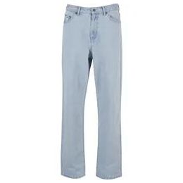 Bequeme Jeans Karl Kani "Karl Kani OG Baggy Five Pocket Flames Denim", Herren, Gr. 36, Normalgr&ouml;&szlig;en, bleached blau, 100% Baumwolle, Jeans