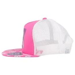 Baseball Cap MaxiMo, M&auml;dchen, Gr. 55/57, mandelbl&uuml;te, Canvas, Baumwolle, Caps, Pink, Katze, Trucker-Cap, Mesh, Snapback, flaches Schild, M&auml;dchen