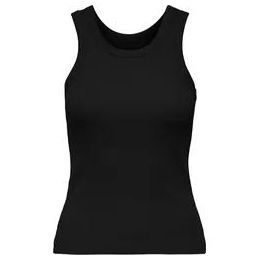 Tanktop Only "ONLVAL 2-WAY TANK TOP JRS NOOS", Damen, Gr. XS, schwarz, Jersey, Obermaterial: 95% Baumwolle, 5% Elasthan, unifarben, normal, Rundhals, Tops Tanktop, Baumwollmischung, Rundhals