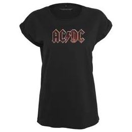 Kurzarmshirt Merchcode "Merchcode Damen Ladies AC/DC Voltage Tee", Damen, Gr. XS, schwarz, 100% Baumwolle, bedruckt, normal, Rundhals, Shirts