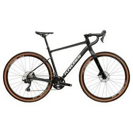 Gravelbike KROSS "KROSS Gravelbike Carbon-Gabel Esker 6.0 28" schwarz 24 G&auml;nge 2026" Gr. 51, schwarz, schwarz, Fahrr&auml;der, Herren, 51cm, 28 Zoll (71,12cm) hinten: 28 Zoll (71,12cm), Gabel aus Carbon