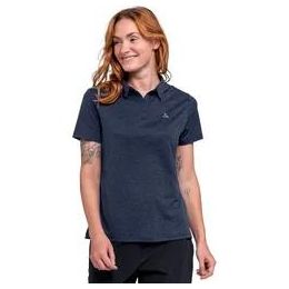 Sch&ouml;ffel Poloshirt SCH&Ouml;FFEL "CIRC Polo Shirt Tauron L", Damen, Gr. 34, blau (navy blazer), Obermaterial: 100% Polyester, normal, Shirts, sportliche Passform, kurze &Auml;rmell&auml;nge, schnelltrocknend
