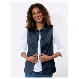 Kurzweste Casual Looks, Damen, Gr. 36, dunkelblau, 97% Baumwolle, 3% Elasthan, unifarben, Westen