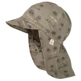 Schirmm&uuml;tze MaxiMo, Jungen, Gr. 53/55, khaki, Web, Materialmix, M&uuml;tzen, Khaki, Schildm&uuml;tze, Camping-Motiv, Leinen-Mix, Jungen