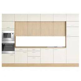 K&uuml;chenzeile KOCHSTATION "KS-Lucy", k&uuml;che: natur, korpus: eiche hell, arbeitsplatte: eiche hell, B:360cm H:247cm T:60cm, Komplettk&uuml;chen-Sets, K&uuml;chenzeile, Breite 360 cm, Soft-Close, inkl. Zubeh&ouml;r, wahlweise mit E-Ger&auml;ten