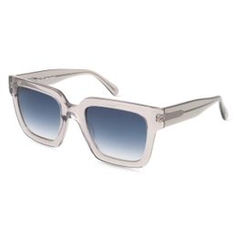Fielmann MC 622 SUN FA JOY | Damen-Sonnenbrille | Fassung: Vollrand, Quadratisch, Acetat Extrudiert, Grau Transparent | Glasfarbe: Blau Verlaufend