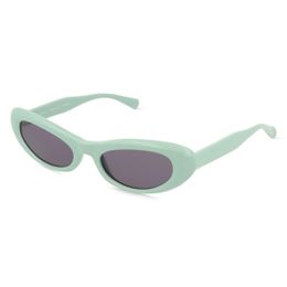 Fielmann BD 606 SUN FA CANDIS | Damen-Sonnenbrille | Fassung: Vollrand, Cat Eye, Acetat Spritzguss, Gr&uuml;n Hell | Glasfarbe: Grau