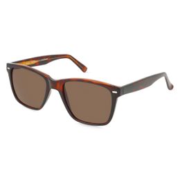 Fielmann MC 585 SUN CL WILHELM | Herren-Sonnenbrille | Fassung: Vollrand, Quadratisch, Propionat, Havanna Gl&auml;nzend | Glasfarbe: Braun