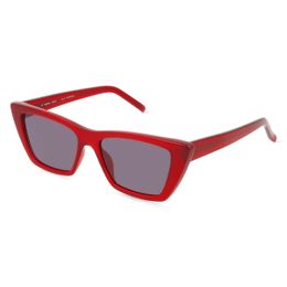 Fielmann BD 603 SUN FA GRACE II | Damen-Sonnenbrille | Fassung: Vollrand, Butterfly, Acetat, Burgunder Rosegold | Glasfarbe: Grau