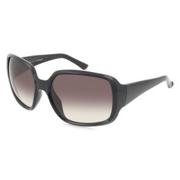 Fielmann LD 036 SUN CL JASMIN | Damen-Sonnenbrille | Fassung: Vollrand, Quadratisch, Acetat Spritzguss, Schwarz Gl&auml;nzend | Glasfarbe: Grau Verlaufend