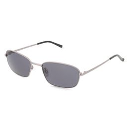 Fielmann BD 608 SUN CL NEO | Unisex-Sonnenbrille | Fassung: Vollrand, Quadratisch, Edelstahl, Gun Gl&auml;nzend | Glasfarbe: Grau
