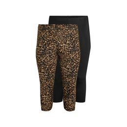 ZIZZI Leggings female size 11XL/12XL Light beige / Brown / Black