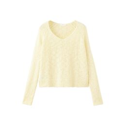 MANGO TEEN Pullover 'Rustic2' Damen Gr&ouml;&szlig;e XS hellgelb