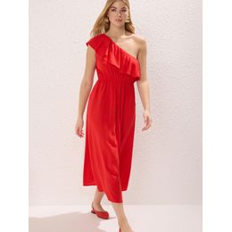 Trendyol Kleid Damen Gr&ouml;&szlig;e 38 rot Winterkleid