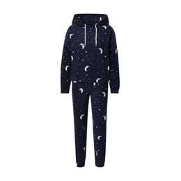 Trendyol Pyjama Damen Gr&ouml;&szlig;e L dunkelblau / wei&szlig; Winterkleid