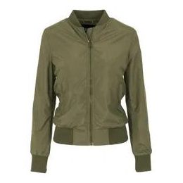 Allwetterjacke Urban Classics "Urban Classics Damen Ladies Light Bomber Jacket", Damen, Gr. L, olive, 100% Polyester, unifarben, normal, Rundhals, Jacken