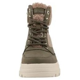 Stiefel Tom Tailor "Tom Tailor Winter Boots", Damen, Gr. 42, khaki, unifarben, Schuhe Stiefel