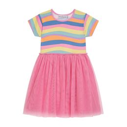 Danamade Kleid M&auml;dchen Gr&ouml;&szlig;e 122 saphir / pastellgelb / hellorange / hellpink
