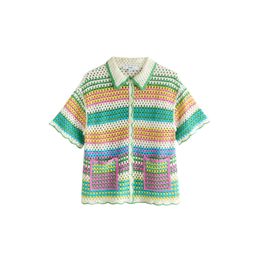 next Strickjacke Damen Gr&ouml;&szlig;e L/XL azur / gr&uuml;n / eosin / wollwei&szlig;