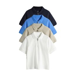The Set Poloshirt Jungen Gr&ouml;&szlig;e 140 ecru / azur / cappuccino / schwarz