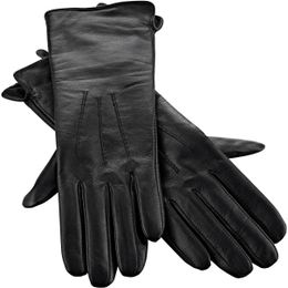 Heine Witt Damen Handschuhe, schwarz, Gr&ouml;&szlig;e 7,5