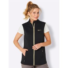 Catamaran Sports Damen Funktionsweste mit Rei&szlig;verschluss-Taschen, schwarz-zitrone, Gr&ouml;&szlig;e 36/38