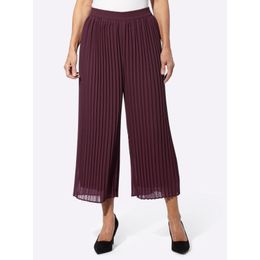 WITT Damen Schlupfhose in Plissee-Qualit&auml;t, burgund, Gr&ouml;&szlig;e 40