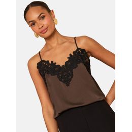 Love & Roses Top Damen Gr&ouml;&szlig;e M schoko / schwarz