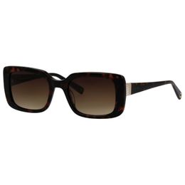 Sonnenbrille BRENDEL EYEWEAR "Modell 906210", Damen, havanna, gemustert, leicht durchscheinend, leicht gl&auml;nzend, Sonnenbrillen Sonnenbrille, Form Karree/Eckig, Logoschriftzug auf B&uuml;gel, Kunststofffassung