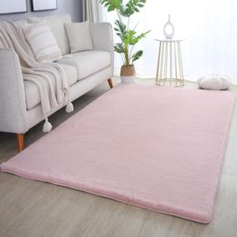 Hochflor-Teppich Ayyildiz Teppiche "POUFFY 5100", rosa (rose), B:120cm H:20mm L:170cm, Polyester, Teppiche, L&auml;ufer, weicher glatter Softflor, Kaninchen Fell Haptik, waschbar