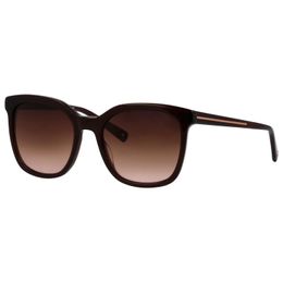 Sonnenbrille BRENDEL EYEWEAR "Modell 906207", Damen, braun, leicht gl&auml;nzend, Sonnenbrillen Sonnenbrille, Form Karree/Eckig, Logoschriftzug auf B&uuml;gel, Kunststofffassung