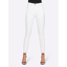 Heine Witt Damen 7/8-Jeans mit Push-up-Effekt, wei&szlig;, Gr&ouml;&szlig;e 48