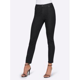 Heine Witt Damen 7/8-Jeans mit Push-up-Effekt, black denim, Gr&ouml;&szlig;e 34