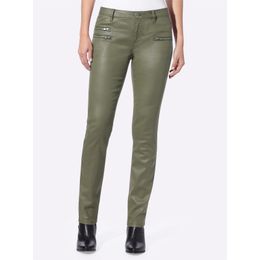 Heine Witt Damen R&ouml;hrenhose in Stretch-Qualit&auml;t, khaki, Gr&ouml;&szlig;e 24