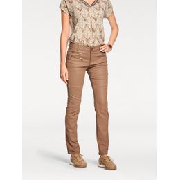 Heine Witt Damen R&ouml;hrenhose in Stretch-Qualit&auml;t, nougat, Gr&ouml;&szlig;e 48