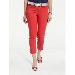 Heine Witt Damen R&ouml;hrenhose mit Bauchweg-Einsatz vorn, hibiskus, Gr&ouml;&szlig;e 38