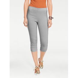 Heine Witt Damen Caprihose mit Abn&auml;hern am Knie, grau, Gr&ouml;&szlig;e 44