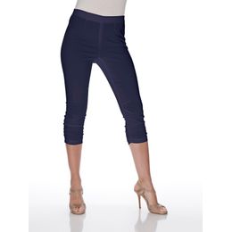Heine Witt Damen Caprihose mit Abn&auml;hern am Knie, marine, Gr&ouml;&szlig;e 34