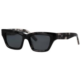 Sonnenbrille MINI EYEWEAR "Modell 746032", Damen, schwarz grau havanna, gemustert, Sonnenbrillen Sonnenbrille, Form CatEye, Logoschriftzug auf B&uuml;gel, Kunststofffassung