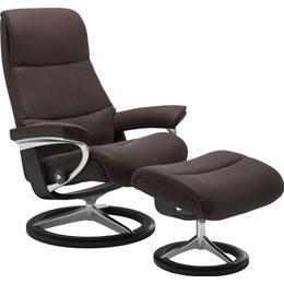 Relaxsessel stressless "View", braun (chocolate paloma), B:82cm H:109cm T:81cm, Leder BATICK: BATICK ist ein leicht korrigiertes, durchgef&auml;rbtes und genarbtes M&ouml;belleder, bei dem die meisten Unebenheiten und Spuren in der Regel entfernt wurden.;Leder PALOMA: PALOMA ist ein durchgef&auml;rbtes Semianilin-M&ouml;belleder mit nat&uuml;rlicher Narbung.;ROHLEDER Stoff Q2 FARON: Ein fester zuverl&auml;ssiger Boucl&eacute; mit ein