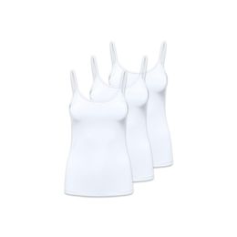 T-Shirt Only "T-Shirt ONLEA NEW SINGLET JRS 3P 3er Pack", Damen, Gr. M, wei&szlig;, Obermaterial: 94% Polyamid PA. 6% Elasthan EL., Shirts T-Shirt