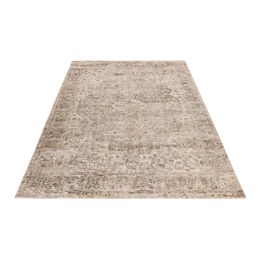 Teppich Obsession "My Everest 429", beige, B:80cm H:7mm L:150cm, Polyester, Teppiche, Teppich, Orient-Optik, mit Fransen, Vintagedesign, Wohnzimmer, Schlafzimmer