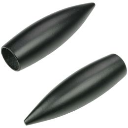 Gardinenstangen-Endst&uuml;ck Liedeco "Bullet", schwarz, H:2,2cm L:8cm &Oslash;:1,6cm, Gardinenstangenendst&uuml;cke, Gardinenstangen-Endst&uuml;ck, f&uuml;r Gardinenstangen &Oslash; 16 mm