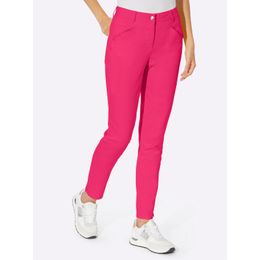 Heine Witt Damen R&ouml;hrenhose mit B&uuml;gelfalten, pink, Gr&ouml;&szlig;e 34